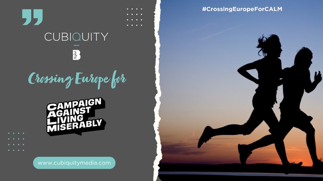 Cubiquity Media Crossing Europe for Campaign Against Living Miserably - JustGiving