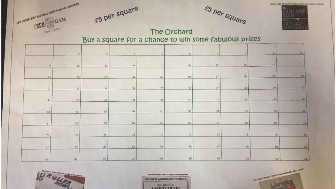 100 Square Raffle - JustGiving