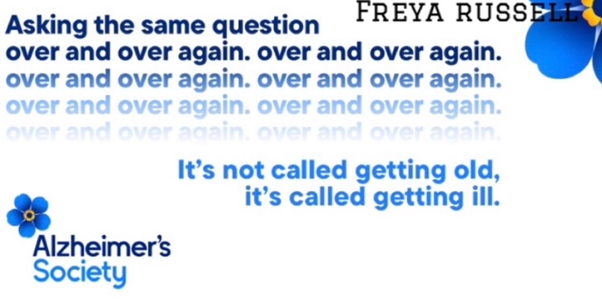 freya russell is fundraising for Alzheimer's Society