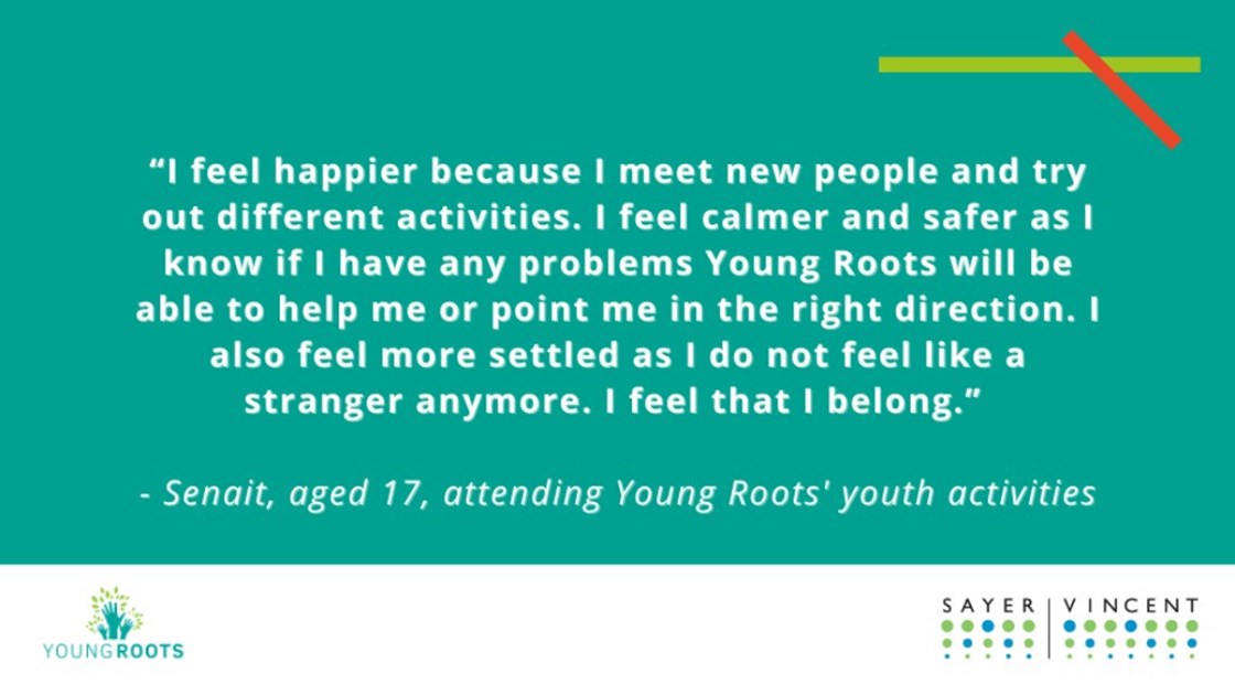 Sayer Vincent and Young Roots - JustGiving