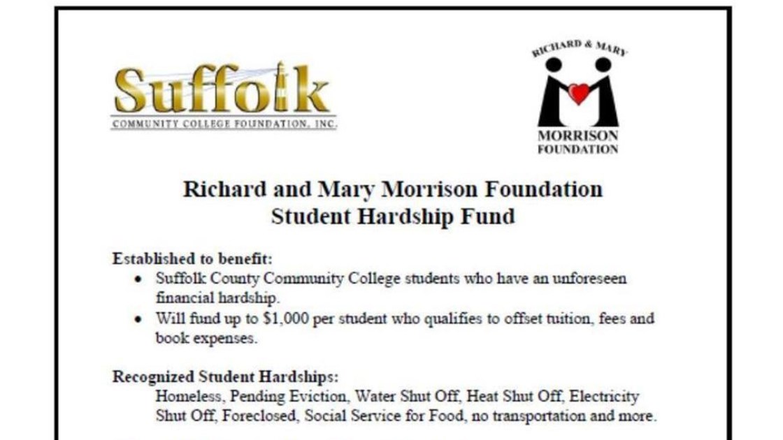 Richard and Mary Morrison Foundation Student Hardship Fund - JustGiving