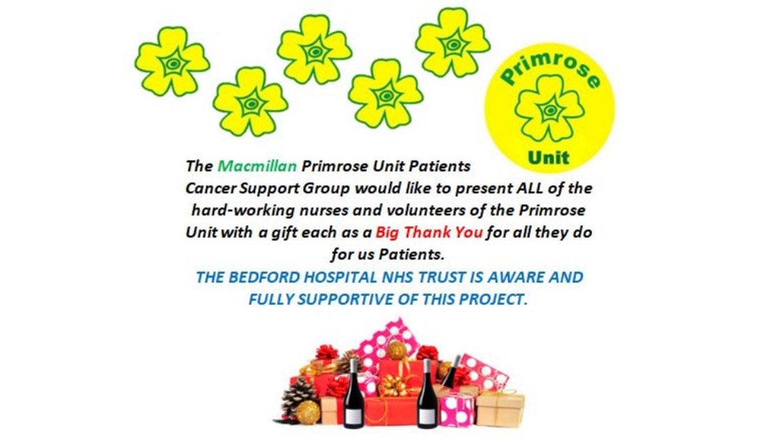 Macmillan Primrose Unit Patients Cancer Support Group - Big Thank You ...