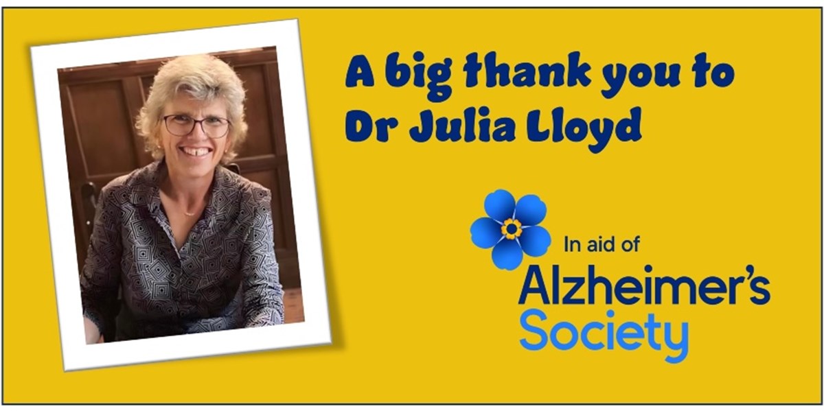 Sarah Pillar is fundraising for Alzheimer's Society