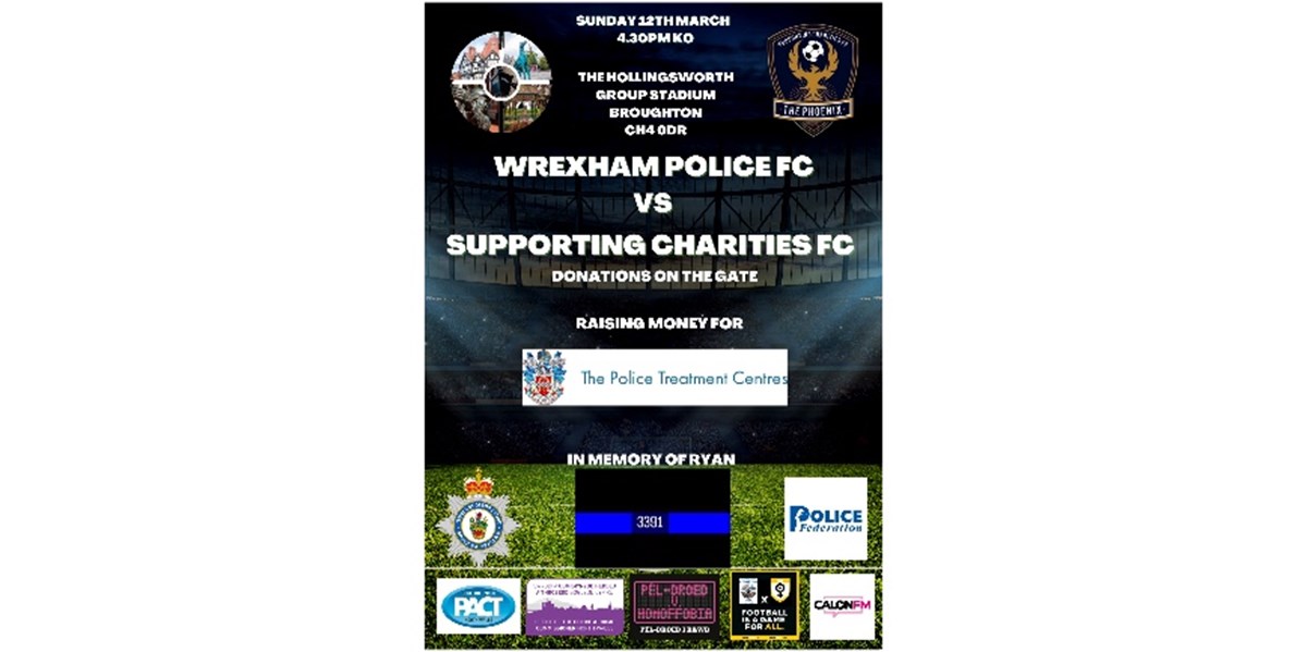 Wrexham Police FC is fundraising for The Police Treatment Centres