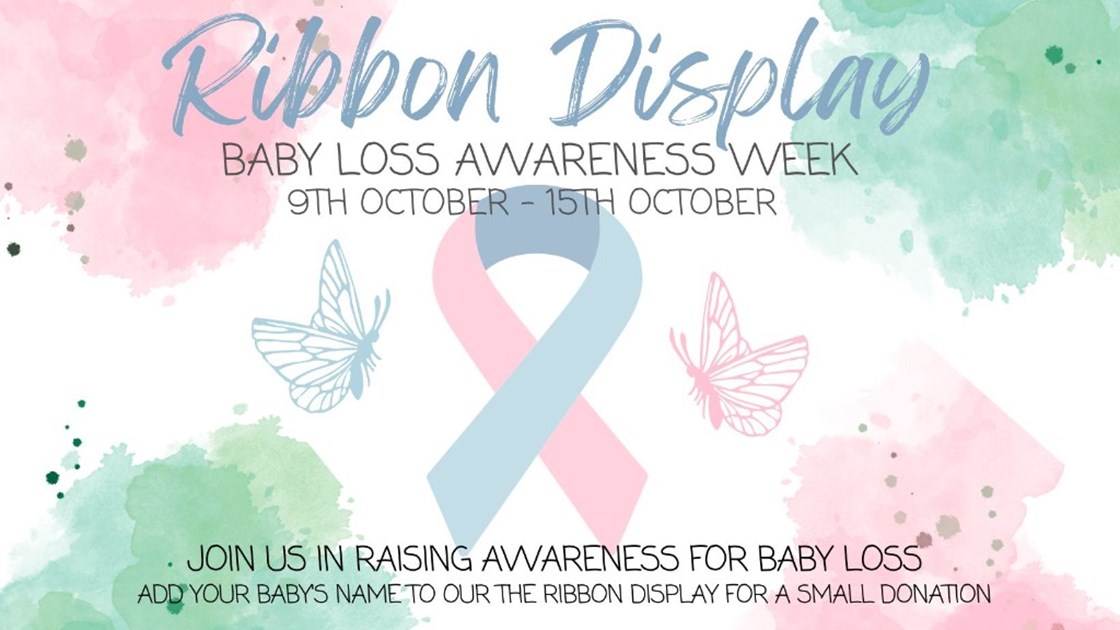 Baby Loss Awareness Week Ribbon Display - JustGiving