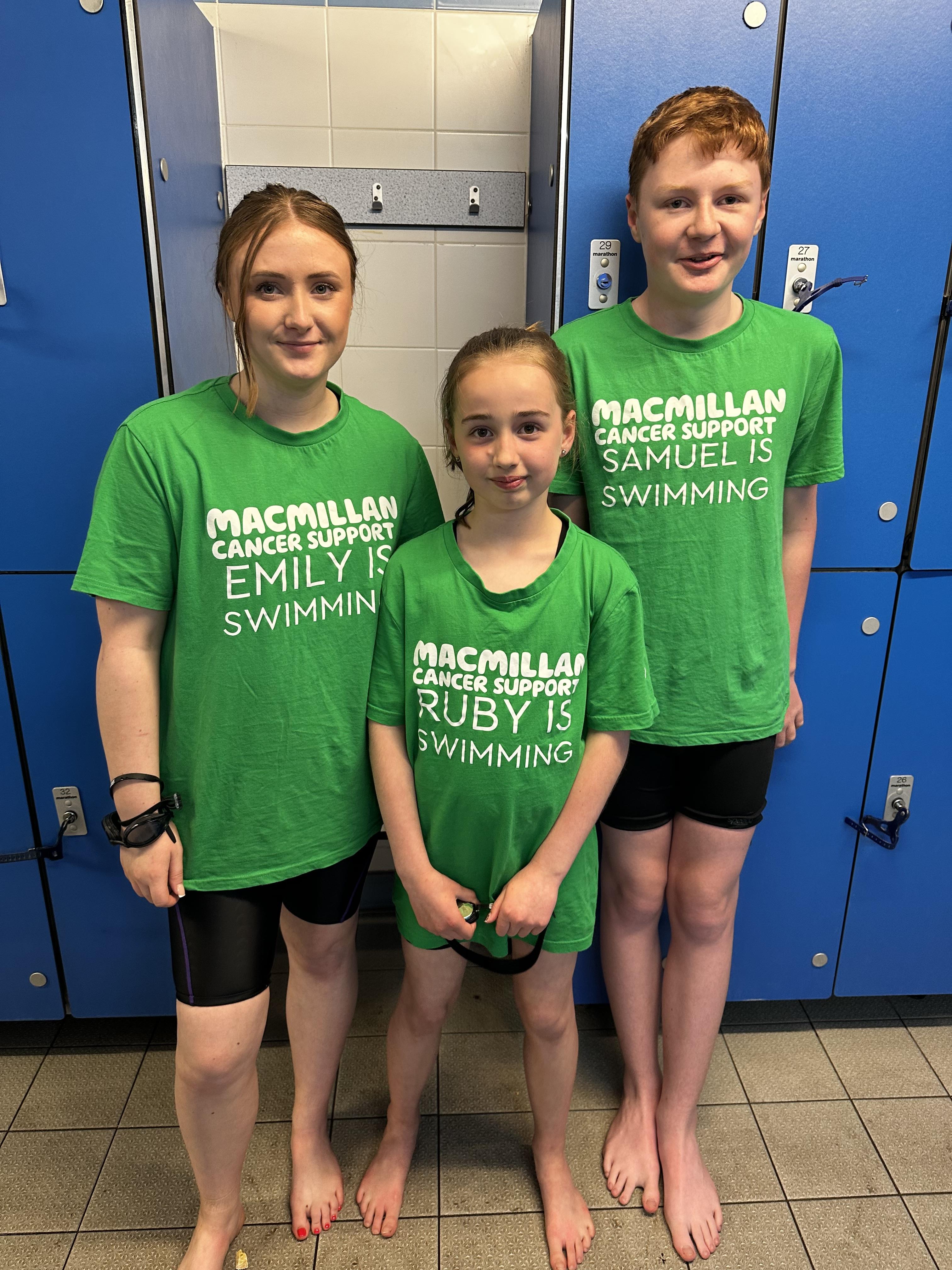 Swim it with Emily, Samuel and Ruby | Macmillan Cancer Support