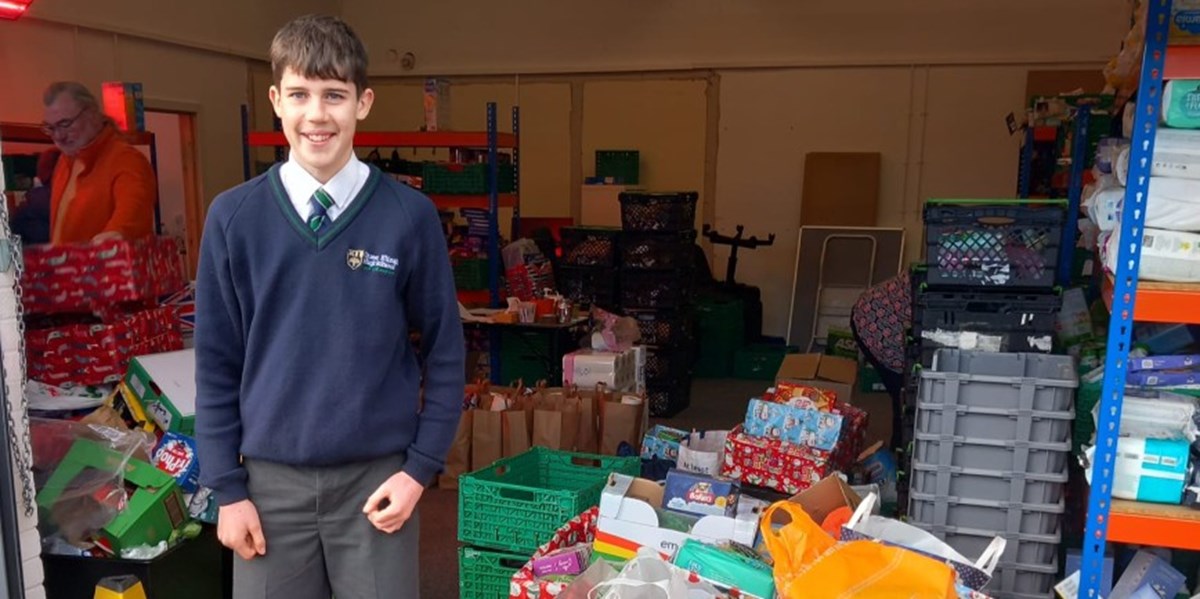 Teddy Shaw-Kew is fundraising for West Northumberland Foodbank