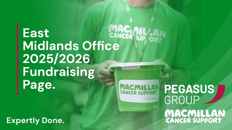 Pegasus Group is fundraising for Macmillan Cancer Support