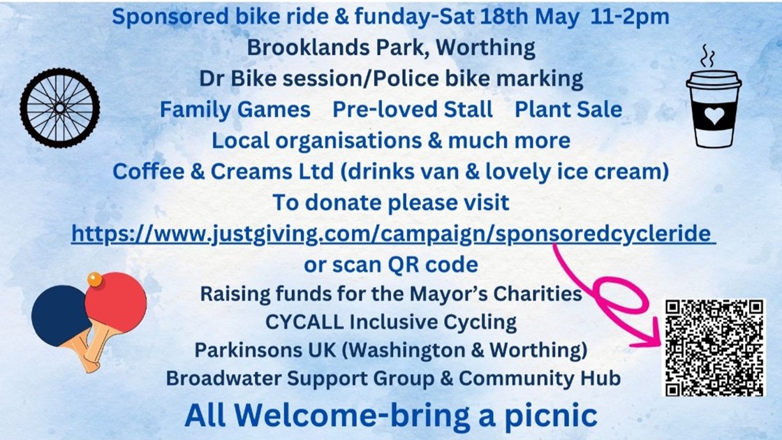 Sponsored Cycle Ride-Mayor of Worthing's Charity Event - JustGiving