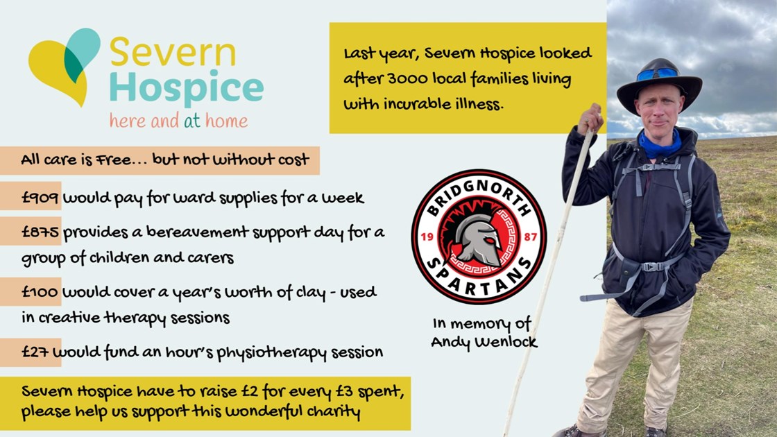 Bridgnorth Spartans is fundraising for Severn Hospice