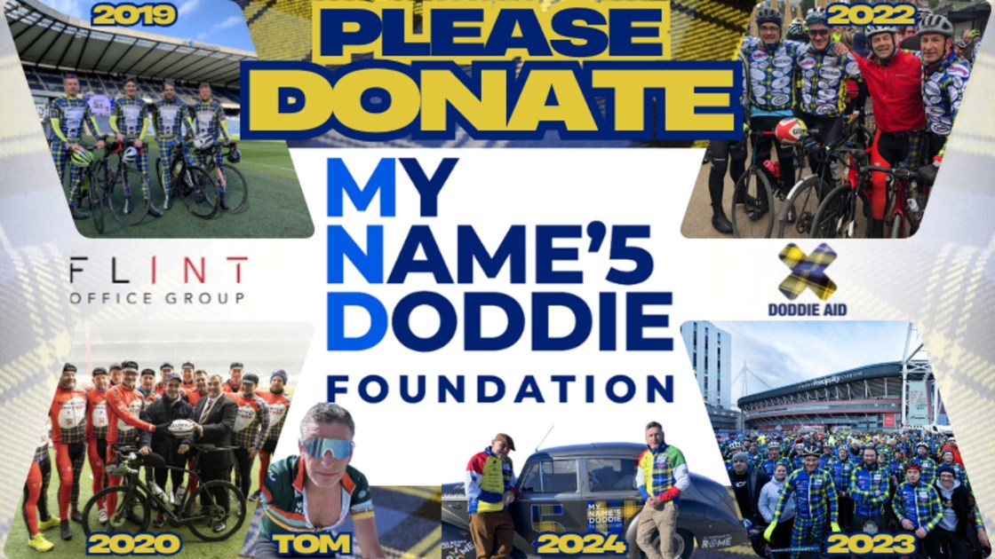 Team Tom Leefe is fundraising for My Name'5 Doddie Foundation