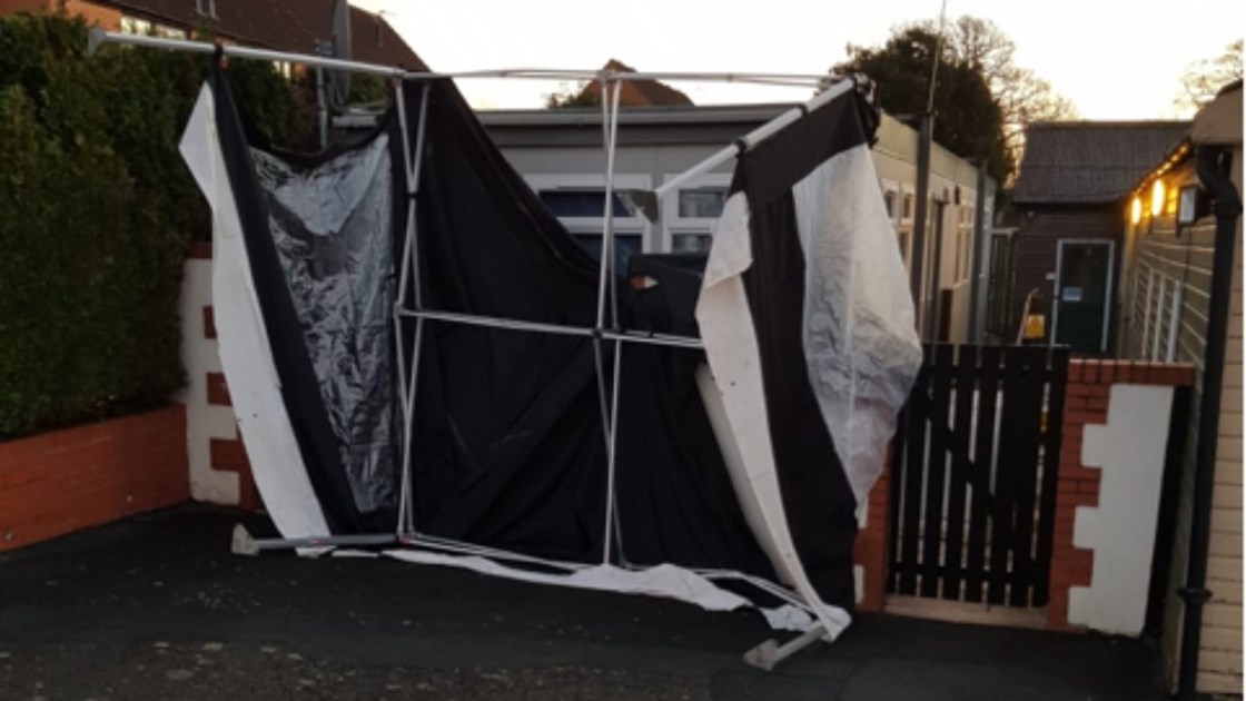 Storm Deirdre, 1 - Hope Gazebo, 0 - JustGiving