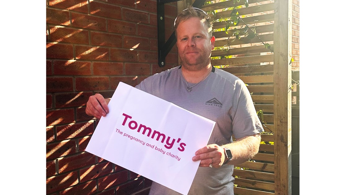 Benjamin Jelley is fundraising for Tommy’s, the pregnancy and baby charity