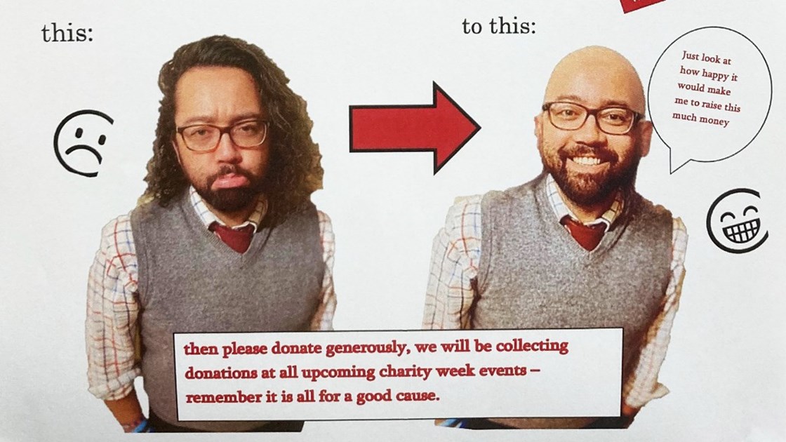 Charity Week - Mr Boucher's head shaving! - JustGiving