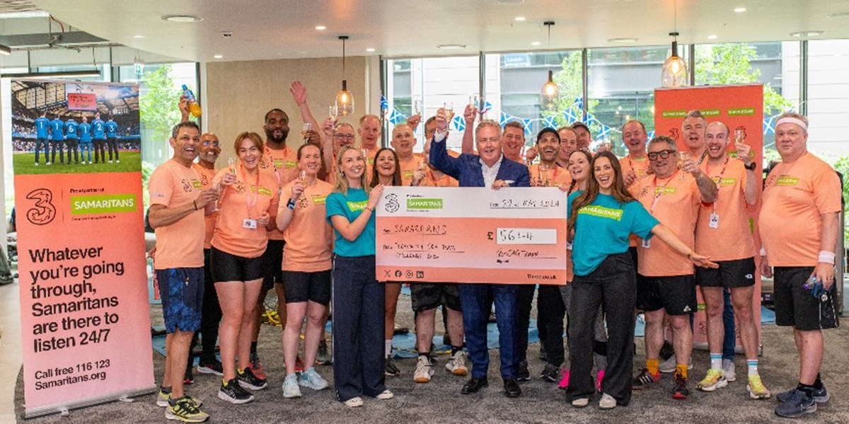 Three Community is fundraising for Samaritans