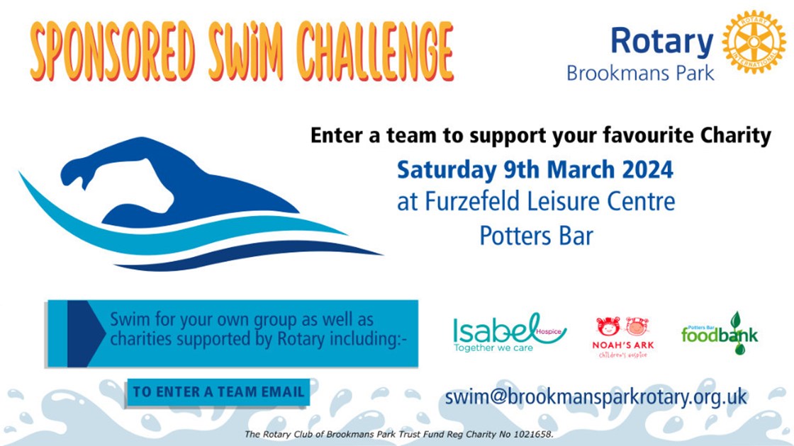 Annual Brookmans Park Rotary Sponsored Swim 2024 - JustGiving