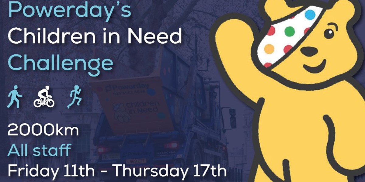 Powerday PLC is fundraising for BBC Children in Need