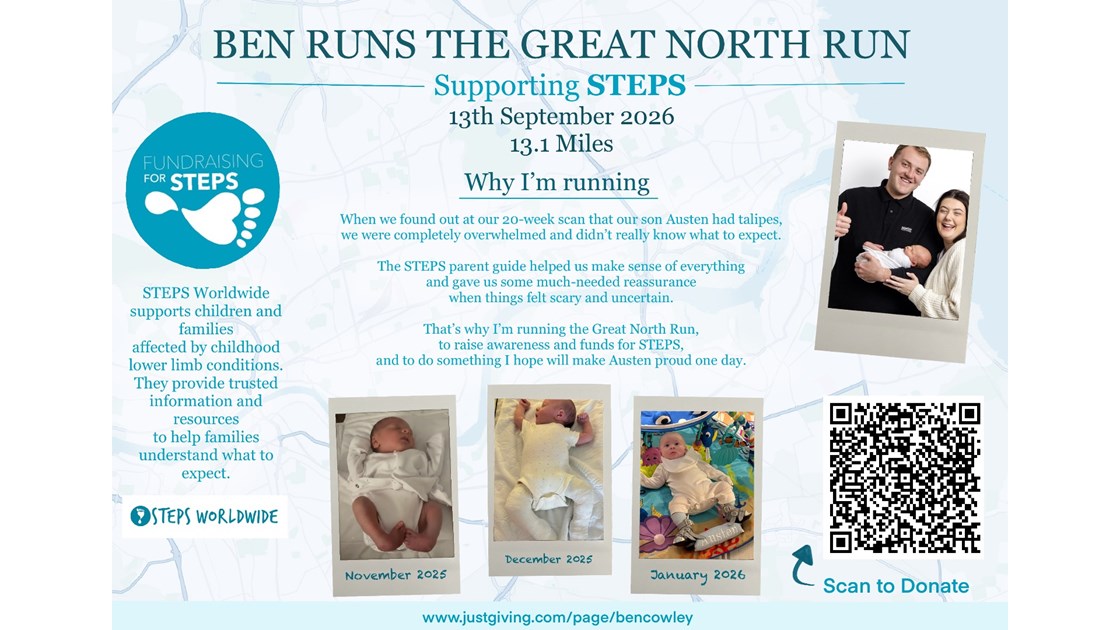 Ben Cowley is fundraising for Steps Charity (formerly Steps Charity ...