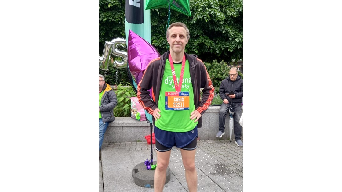 Chris Rathbone is fundraising for Dystonia UK