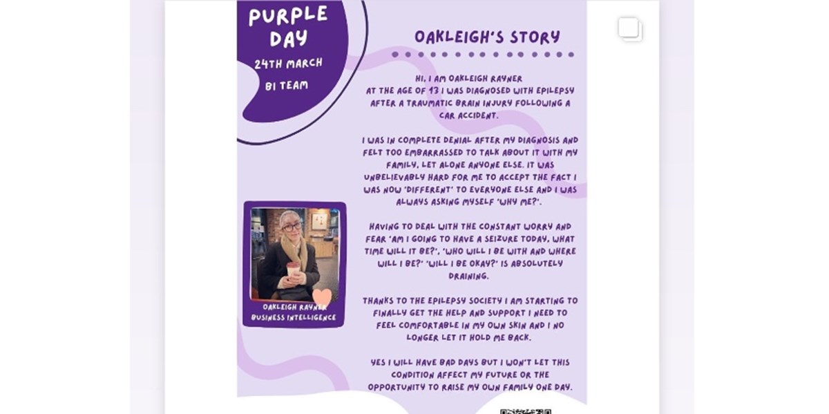 Courtney Partridge is fundraising for Epilepsy Society