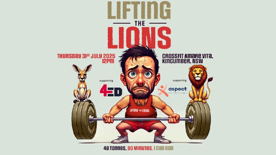 Lifting the Lions is fundraising for Autism Spectrum Australia (Aspect)