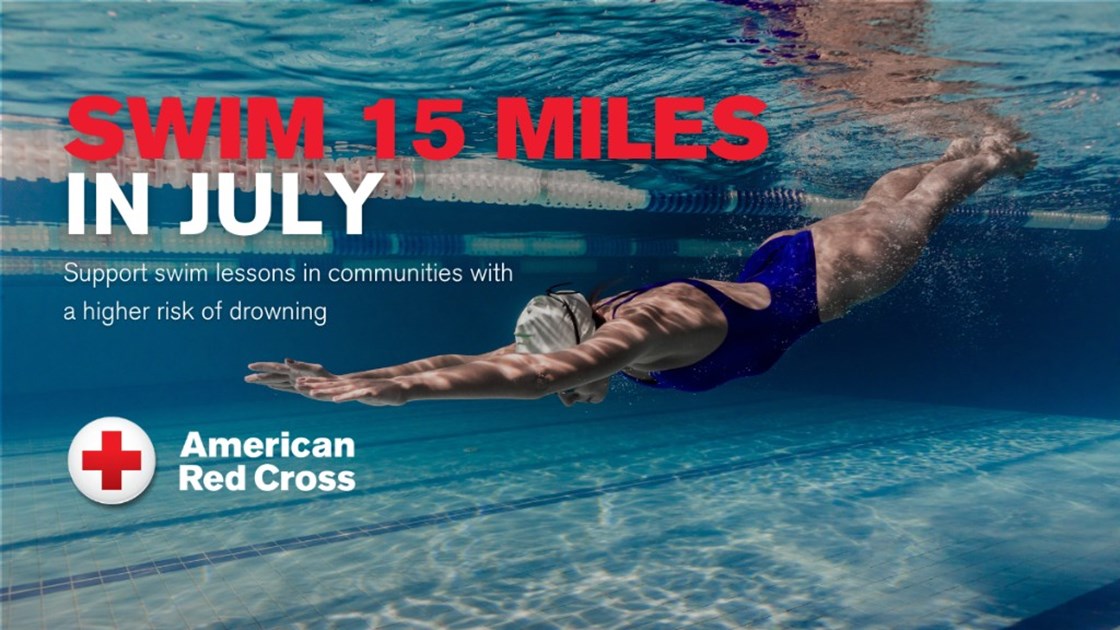 Swim 15 Miles in July for the American Red Cross - JustGiving