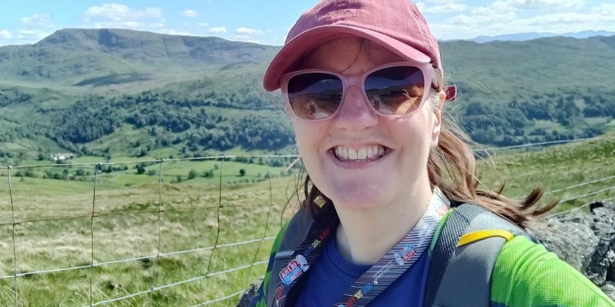 Katy and Megan hiking together is fundraising for Alzheimer's Society