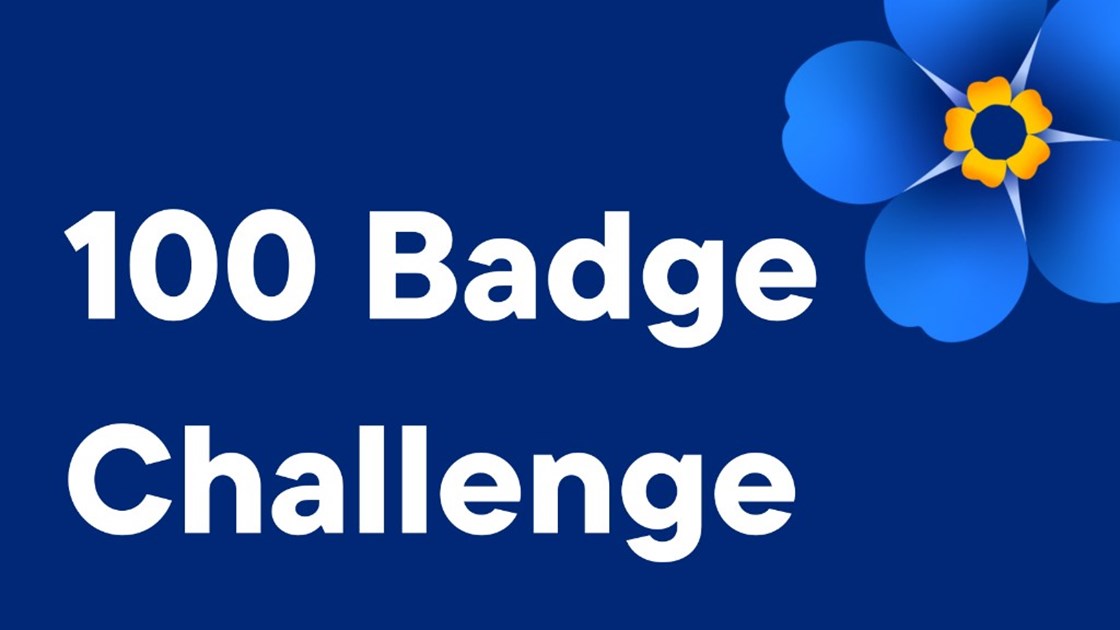 Alzheimer's Society 100 Badge Challenge - JustGiving
