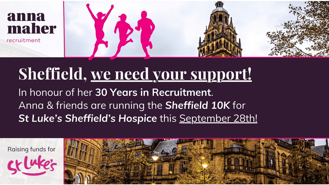 Anna Maher is fundraising for St Luke's - Sheffield's Hospice