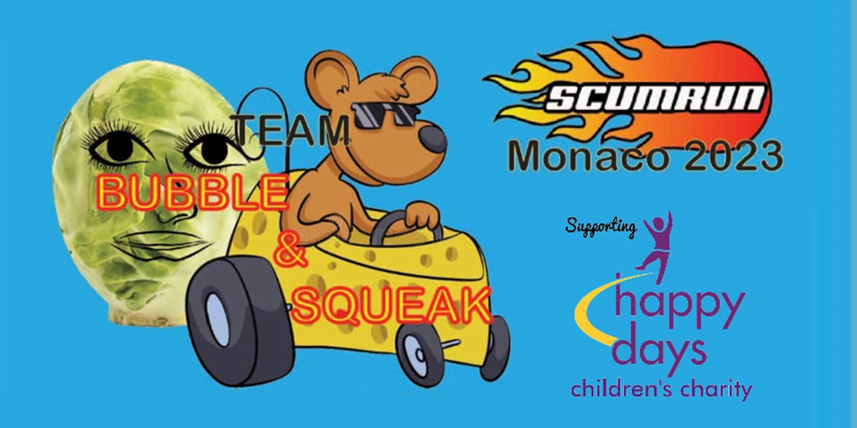 Team Bubble and Squeak is fundraising for Happy Days Childrens Charity