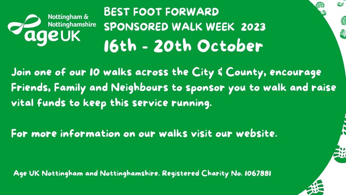 Best Foot Foward Sponsored Walk Week 2023 - JustGiving