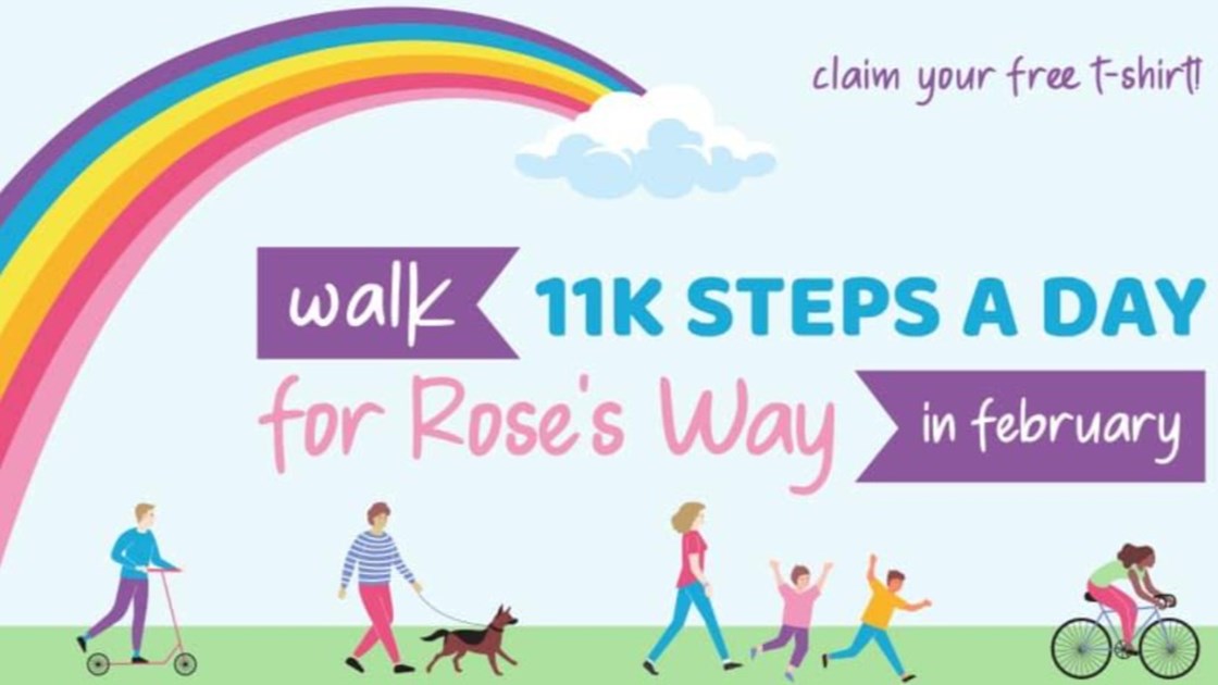 11,000 Steps a Day Rose's Way 2025 - JustGiving