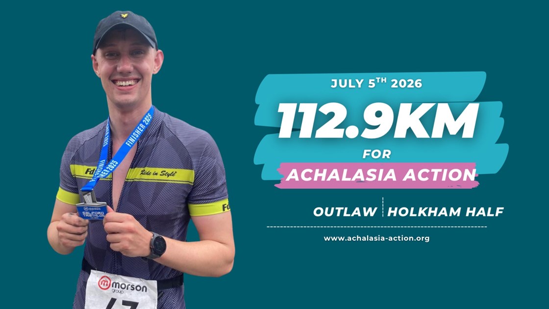 Callum Burbidge is fundraising for Achalasia Action