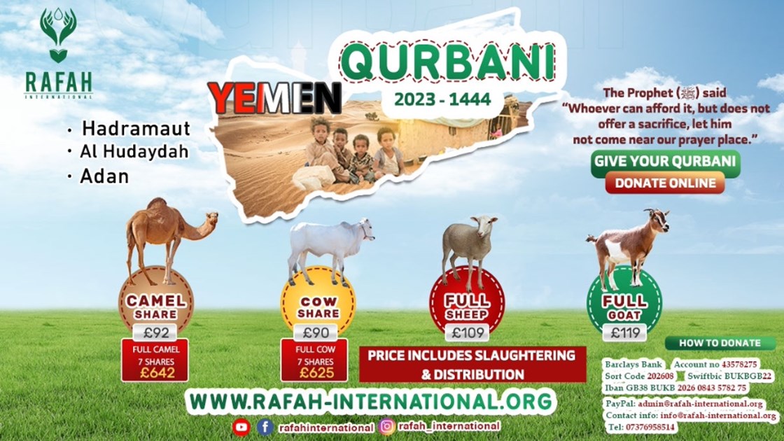 Rafah International Qurbani Project 1444 - JustGiving