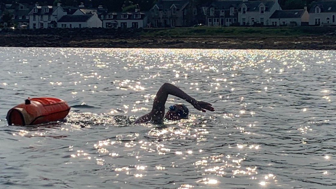 Lamlash Splash - Ruby's 1.3 mile swim for AYF - JustGiving