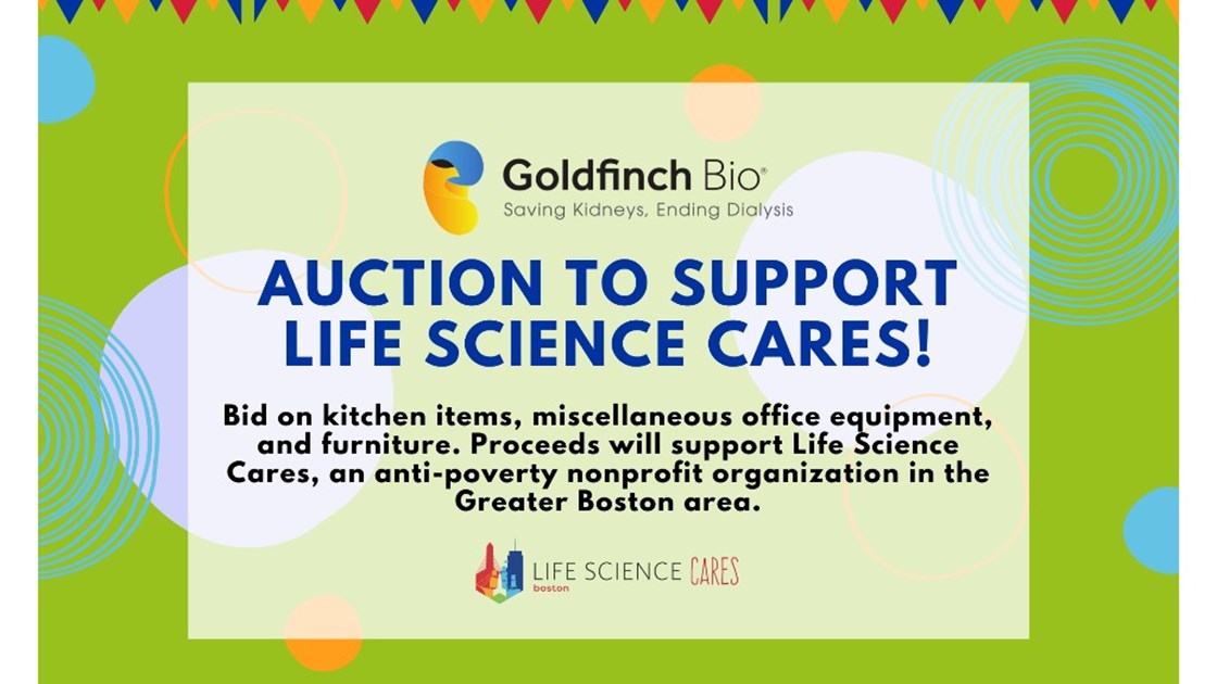 Goldfinch Bio Supports Life Science Cares! - JustGiving