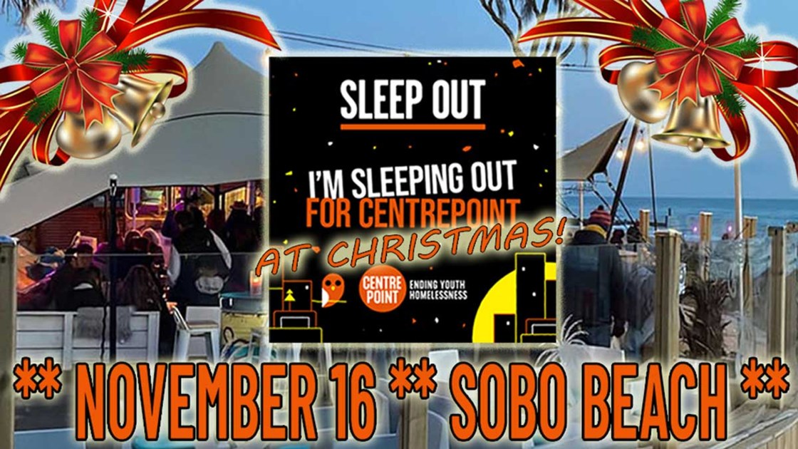SOBO Beach Sleepout is fundraising for Centrepoint