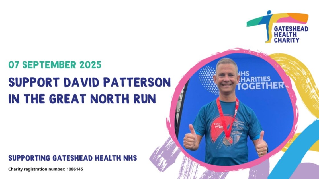 Support David Patterson in the Great North Run 2025 - JustGiving