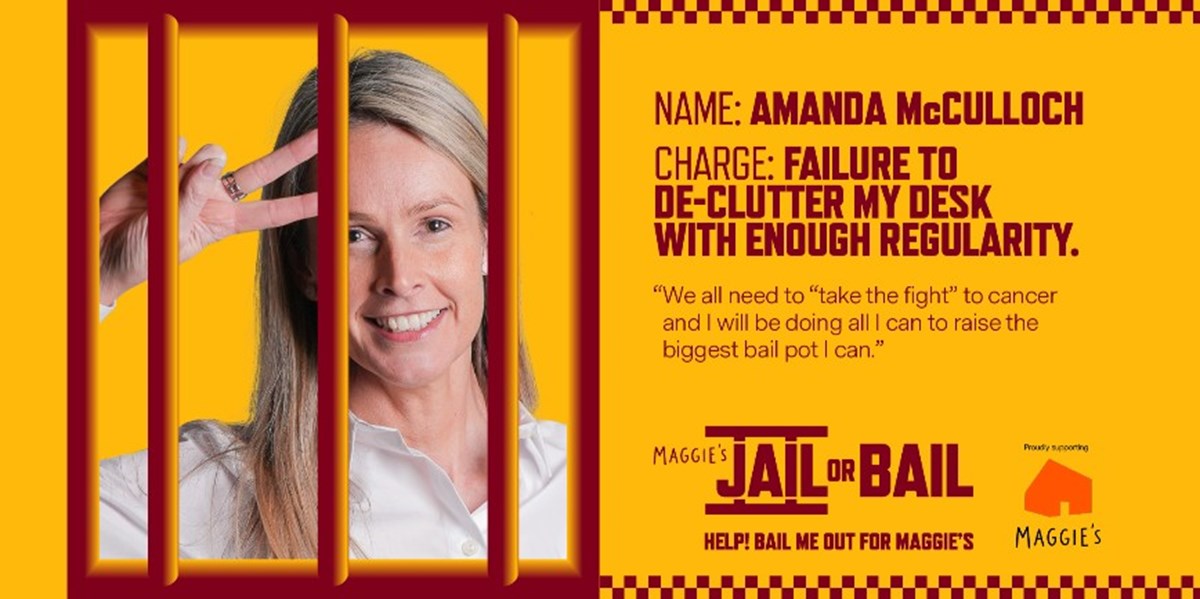 Amanda McCulloch is fundraising for Maggie's Centres