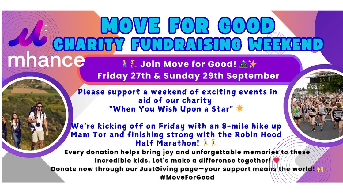 mhance's Move for Good is fundraising for When You Wish Upon A Star